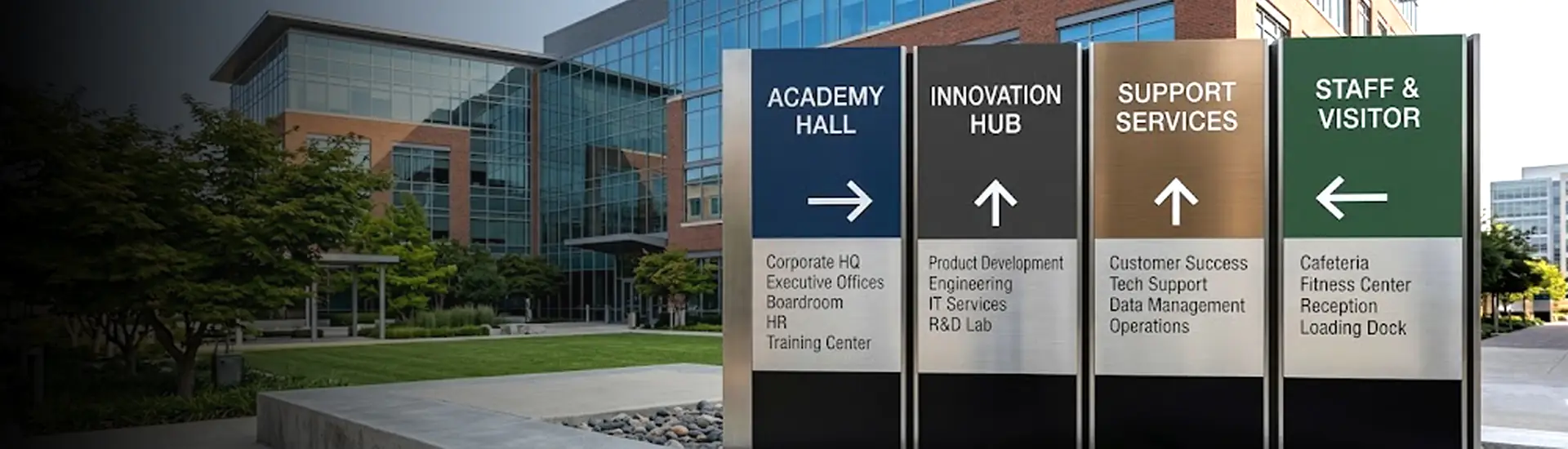 Directional & Wayfinding Signages | Custom Yard Signs - ARC India